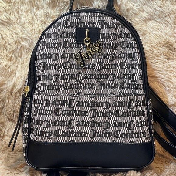 Juicy Couture | Bags | Nwt Juicy Couture Backpack Black And Grey Gothic ...